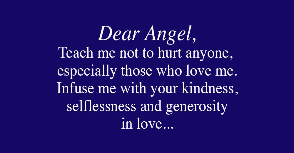 An Angelic Prayer for Self-Control