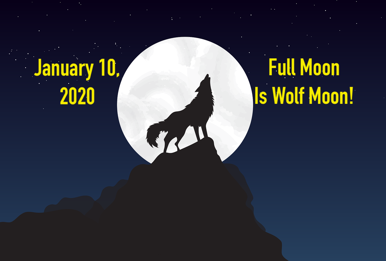 Full Moon January 10, 2020 is The Wolf Moon!