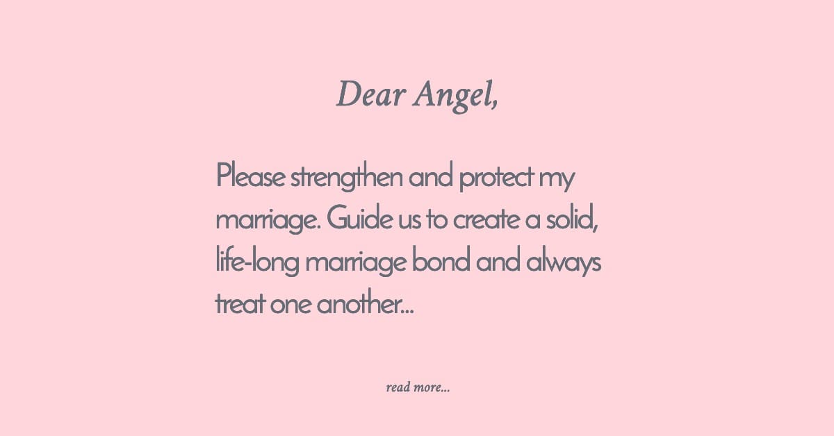An Angelic Prayer for Marriage